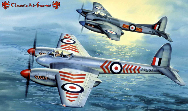 DeHavilland Hornet F.1/F.3 and Sea Hornet F.20/F.21 Box Art Preview (Classic Airframes 1/48)